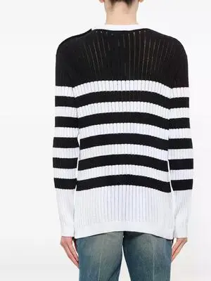 Balmain Marinière Ribbed-knit Sweater