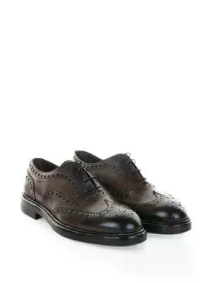 FRANCO FEDELE Brogue Detail Oxford Shoes - Brown