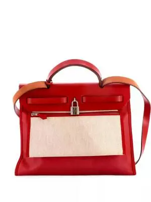 Hermès Herbag Zip Berline Shoulder Bag - Red
