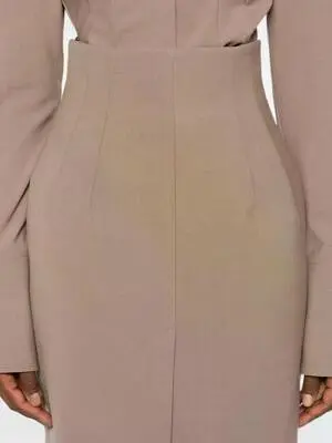 MUGLER Zip-up Midi Skirt