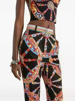 Dolce & Gabbana Carretto-print Poplin Trousers