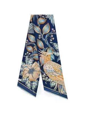 FERRAGAMO Parrots-print Bandeau - Blue