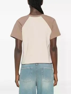 VICOLO Ruched Raglan-sleeve T-shirt