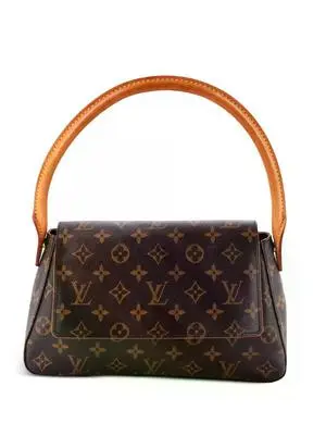 LOUIS VUITTON Monogram Canvas Looping Handbag Mini Satchel