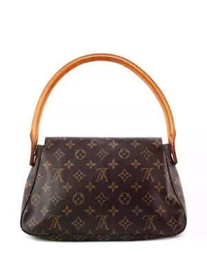 LOUIS VUITTON Monogram Canvas Looping Handbag Mini Satchel