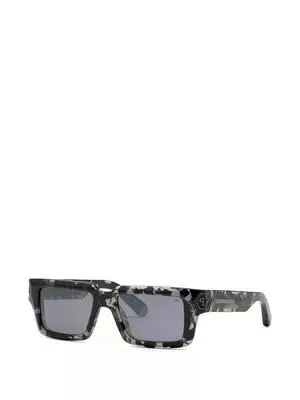 Philipp Plein Rectangle Frame Sunglasses - Black