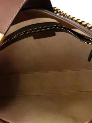 Gucci Padlock Chain Gg Coated Canvas Shoulder Bag