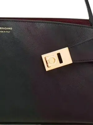 FERRAGAMO Hug Embossed Leather Tote Bag