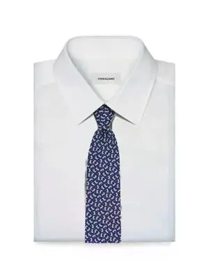 FERRAGAMO Charlie Print Silk Tie