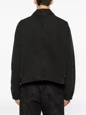 REPRESENT Worker Distressed-effect Denim Jacket - Black