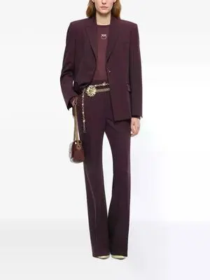Pinko Pressed Crease Wide-leg Trousers - Brown