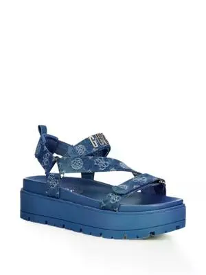 Guess Monogram-print Platform Sandals