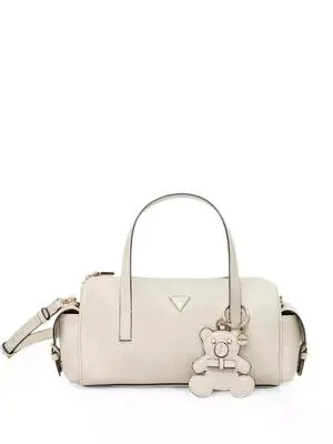 Guess Kassie Bear-charm Bowling Bag - Neutrals