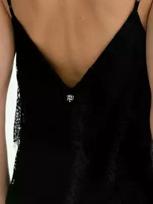 ANIYE BY Silva Tiered Lace-overlay Maxi Dress - Black