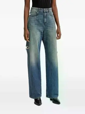 ANIYE BY Frida Distressed Wide-leg Jeans