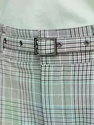Guess Check Belted Mini Skirt