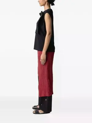 MULLER OF YOSHIOKUBO Crinkled Zip-front Midi Skirt - Red