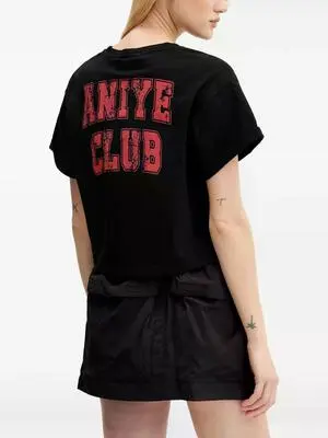 ANIYE BY Embellished Logo Crystal T-shirt