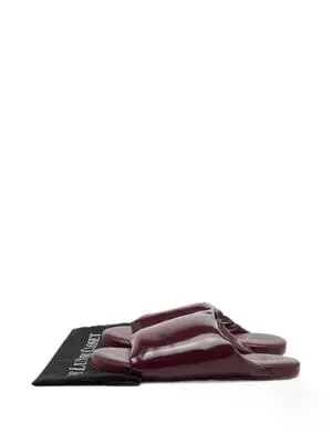 Bottega Veneta Burgundy Leather Slides