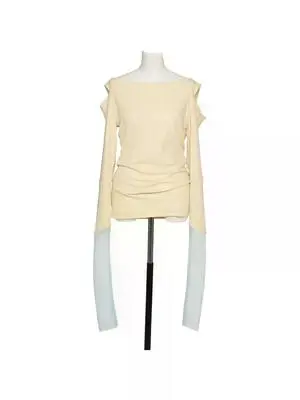 MULLER OF YOSHIOKUBO Cold-shoulder Long-sleeve Top - Yellow