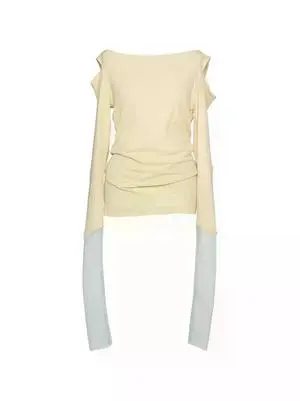 MULLER OF YOSHIOKUBO Cold-shoulder Long-sleeve Top