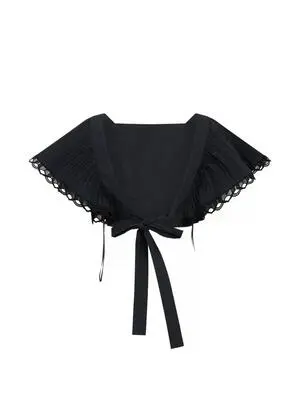 Alberta Ferretti Pleated Floral Appliqué Top