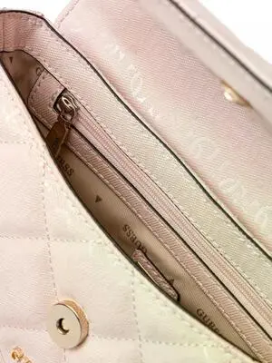 Guess Quilted Charm Embellished Shoulder Bag