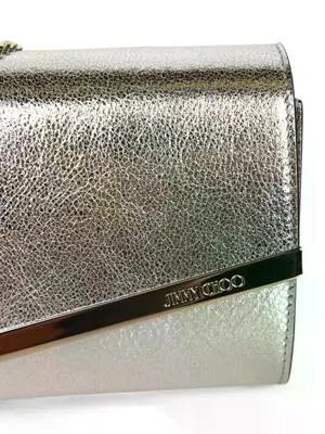 JIMMY CHOO Emmie Clutch Bag With Metallic Effect - Silver