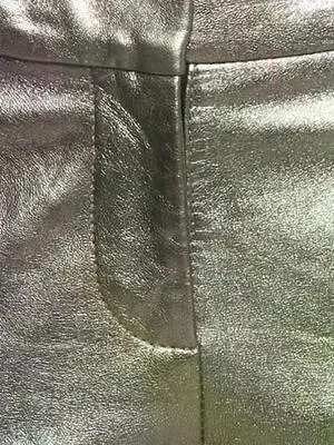 Diane Von Furstenberg Everly Metallic Coated Leather Trousers