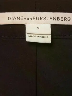 Diane Von Furstenberg Everly Metallic Coated Leather Trousers