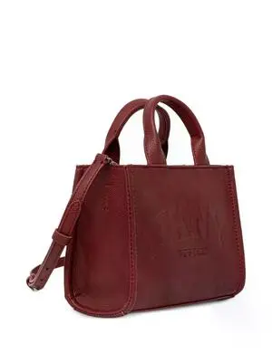 Dkny Logo Debossed Mini Tote Bag - Red