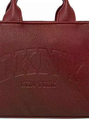 Dkny Logo Debossed Mini Tote Bag - Red
