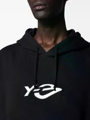 Y3 Logo Print Drawstring Hoodie