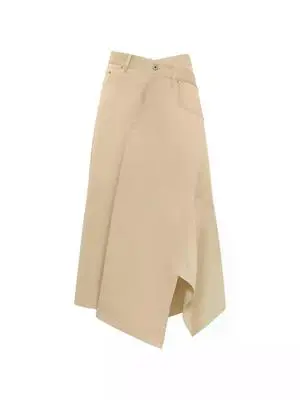 Loewe Asymmetric Hem Logo Patch Midi Skirt