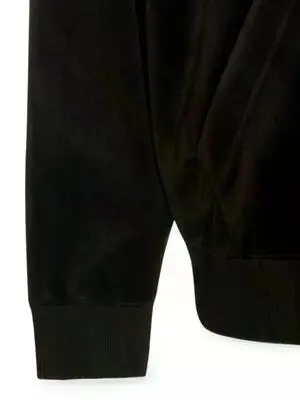 Y3 Logo-print Velvet Hoodie