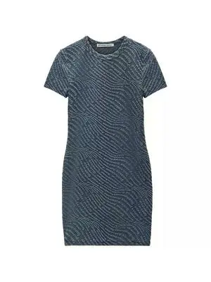 Alexander Wang Jacquard Logo Mini Dress - Blue