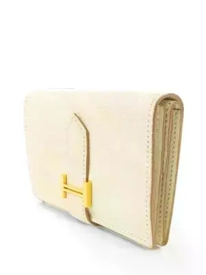 Hermès 2023 Mini Bearn Leather Wallet - Neutrals