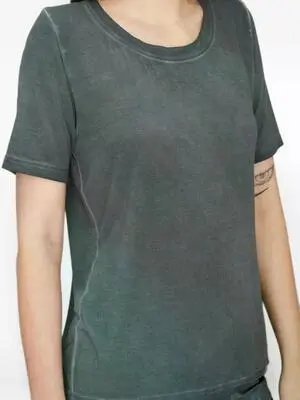 UMA WANG Crew Neck T-shirt With Faded Effect