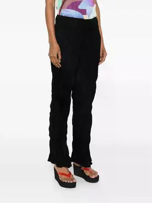 GONGDID DESIGN Crinkled Straight-leg Trousers