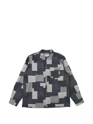 Naked & Famous Denim True Jacquard-patterned Shirt - Grey