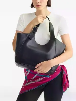 Furla Grained Leather Tote Bag - Black