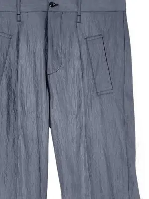 Giorgio Armani Crinkled-effect Pleated Trousers