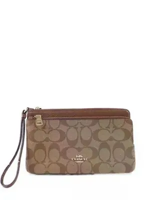 COACH VINTAGE Signature Clutch Bag - Brown