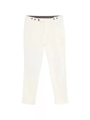 BERWICH Pleated Button-detail Trousers - Neutrals