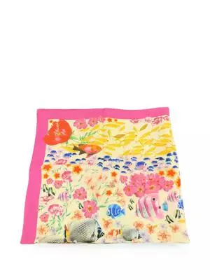 FERRAGAMO Ocean-print Scarf