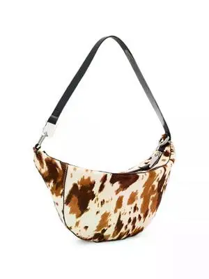 ALLSAINTS Cow Print Leather Shoulder Bag