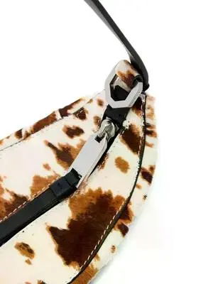 ALLSAINTS Cow Print Leather Shoulder Bag