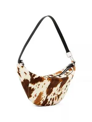 ALLSAINTS Cow Print Leather Shoulder Bag - Neutrals