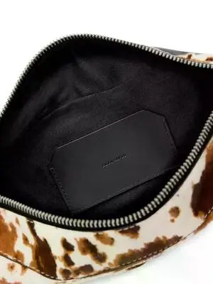 ALLSAINTS Cow Print Leather Shoulder Bag - Neutrals