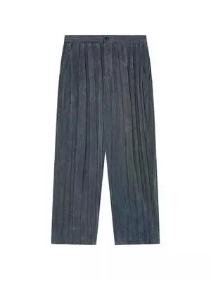 Giorgio Armani Plissé Effect Trousers - Grey